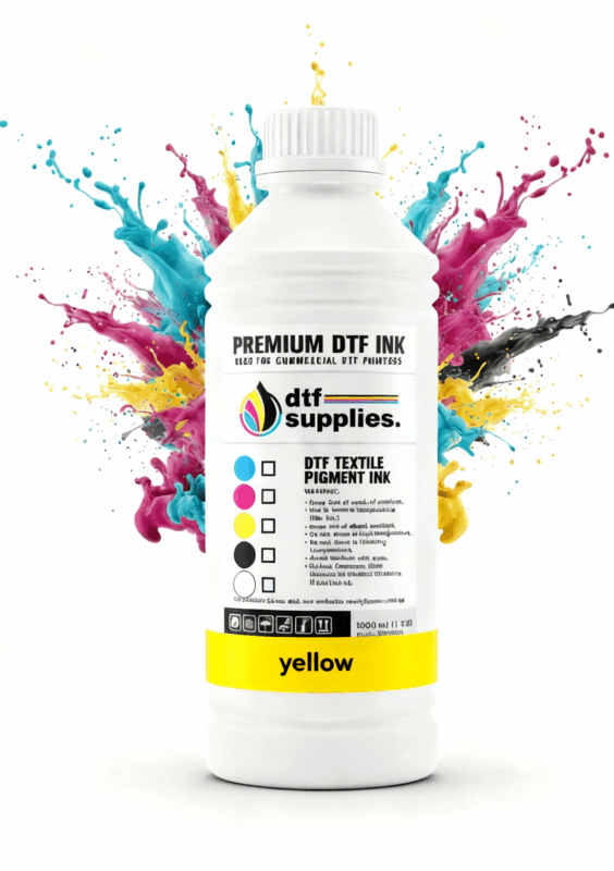 DTF Premium inks 1000ml - Yellow - DTF SUPPLIES AUSTRALIA